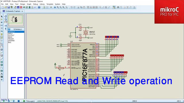 Internal Eeprom Read Write Operation In Pic16f877a Micrcontroller And Mikroc 