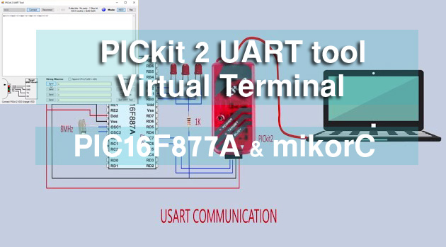 How to use PICkit 2 UART tool use PIC16F877A microcontroller and mikroC ...